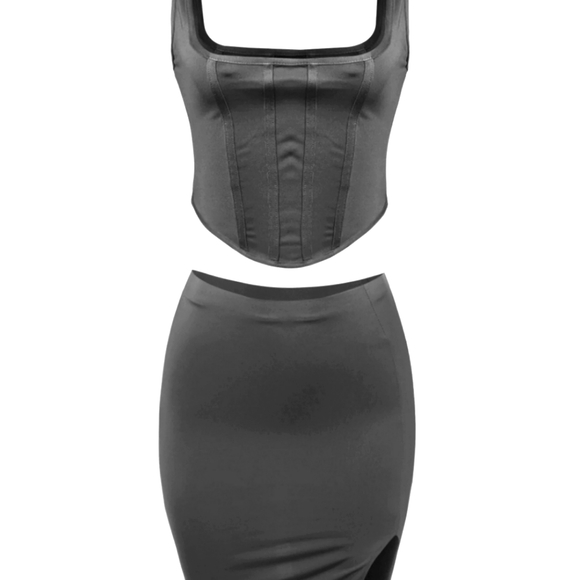 Tresser | Dresses | Tresser Set Sleeveless Corset Slit Mini Womens ...